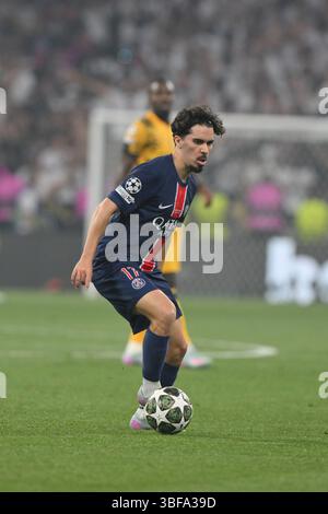 VITINHA (PSG) action. Soccer Champions League, 3rd matchday, Bayer 04 ...