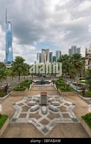 A high-angle of Merdeka 118 tower seen from Petronas Towers, Kuala ...