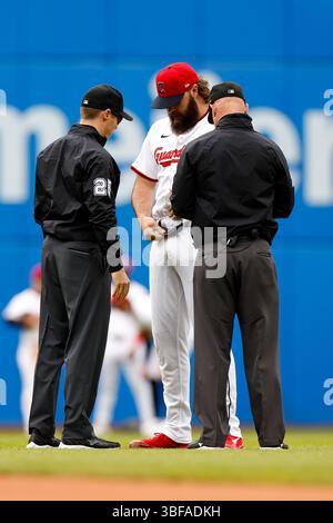 Cleveland Guardians pitcher Hunter Gaddis during a baseball game ...