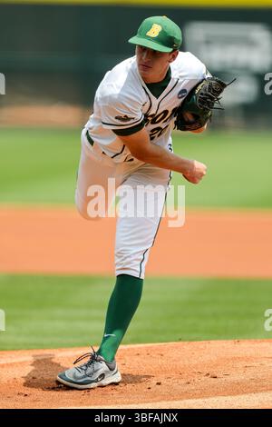 May 31, 2025: Bison pitcher Danny Lachenmayer (28) prepares to deliver ...