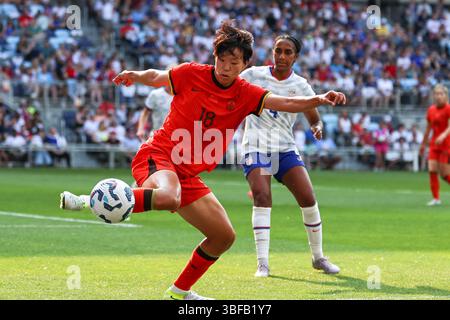 May 31st, 2025: Shao Ziqin of China (18) defends against Avery ...
