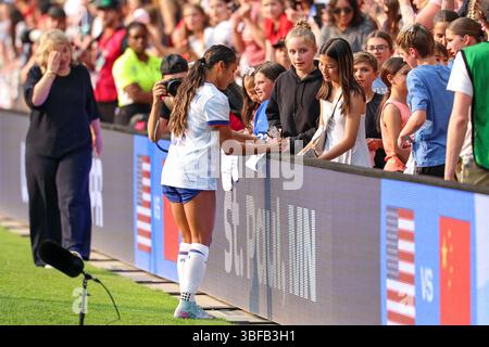 May 31st, 2025: Alyssa Thompson of the United States (11) attempts to ...