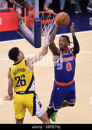 Indiana Pacers' Ben Sheppard (26) goes up to shoot against Atlanta ...