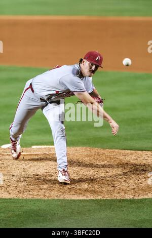 May 31, 2025: Hogs pitcher Zach Root (33) prepares to deliver the ball ...