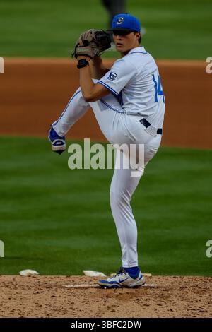 May 31, 2025: Creighton pitcher Anthony Unga (27) in action on the ...