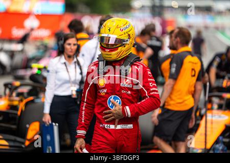 Scuderia Ferrari HP F1 Team's English driver Lewis Hamilton seen in the ...
