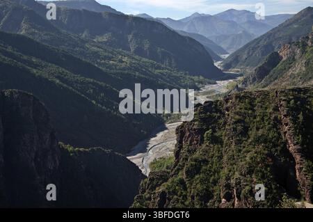 France, Alpes Maritime, Daluis, the natural reserve of pelite rock ...