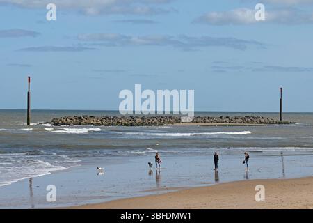 Artificial reef at Sea Palling, Norfolk, UK, built to protect an area ...