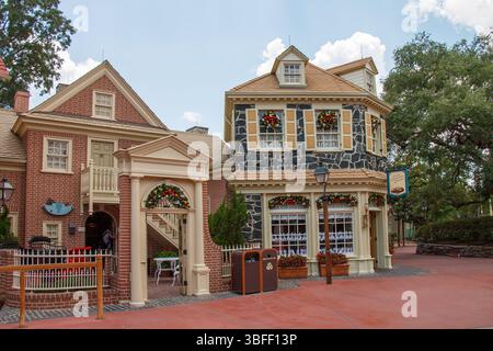 The Typical buildings in Frontierland Magic Kingdom amusemenet park in ...