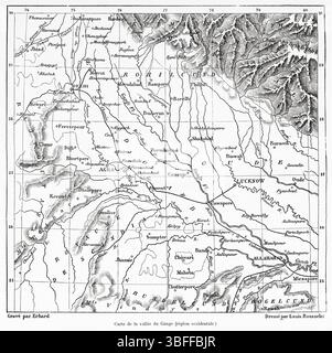 World Map of The GANGES RIVER Valley & Delta: India, Nepal, Bengal ...