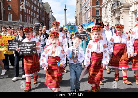 London, UK. 1st Jun 2025. March in London for abducted Ukrainian ...