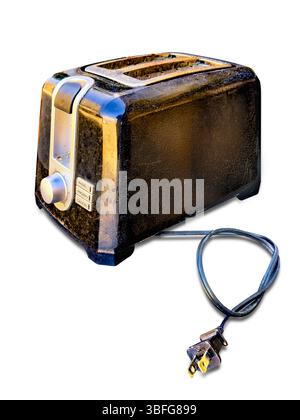 Vintage Retro toaster isolated on white background Stock Photo - Alamy