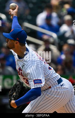 New York Mets' Clay Holmes delivers a pitch in the first inning of a ...