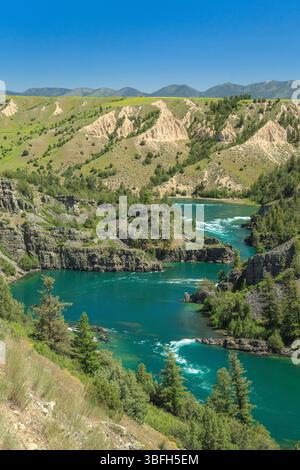 buffalo rapids on the flathead river in a canyon near polson, montana ...