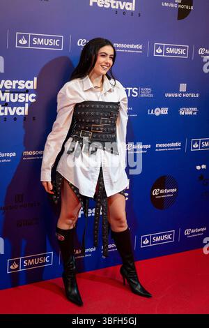 Madrid, Spain. 01st June, 2025. Spanish singer Chiara Oliver performs ...