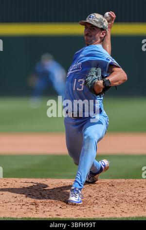June 1, 2025: North Dakota State outfielder Colten Becker (14) readies ...