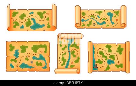 coastline nautical map cartoon vector illustration Stock Vector Image ...