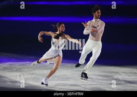 Laurence FOURNIER BEAUDRY and Guillaume CIZERON of France performs in ...
