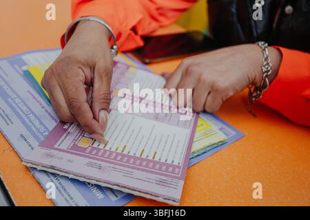Ballots for the first-ever judicial election in Mexico are shown in ...
