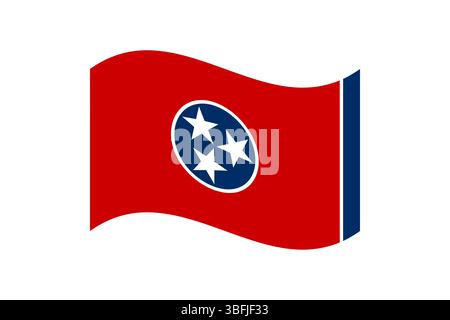 Flag of Tennessee. Tennessee flag long banner digital vector ...