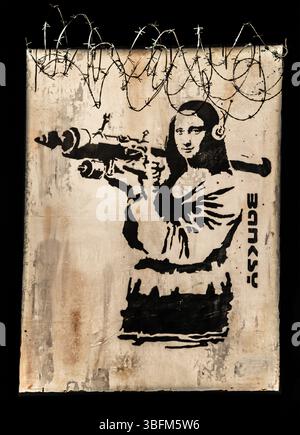 Banksy - Mona Lisa, exhibition The World of Banksy Stock Photo - Alamy