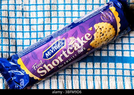 London UK, June 02 2025, Packet Of McVities Fruit Shortcake Biscuits ...