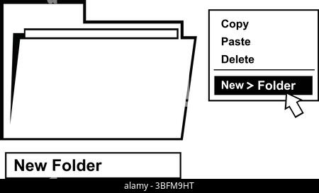 vector illustration dropdown pop-up menu and mouse cursor selecting the ...