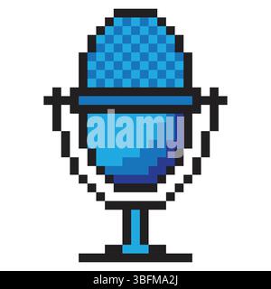 Microphone in pixel art style Stock Vector Image & Art - Alamy