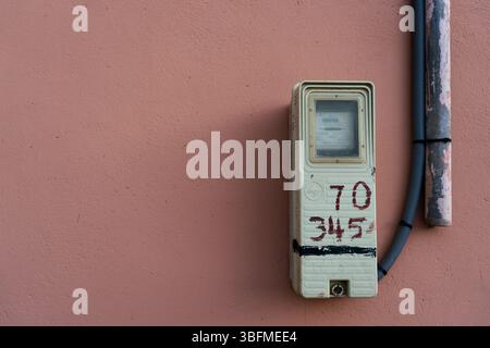 Old Electric Meter on Moroccan Wall Vintage Utility Box June 2,2025 ...