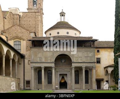Roof of the portico of the Pazzi Chapel in Santa Croce Church in ...