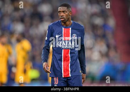 PSG Ousmane Dembele with UEFA Champions League Trophy presentation ...