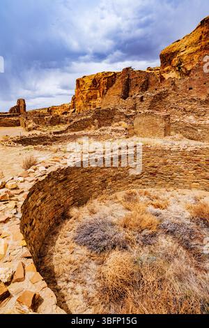 Kiva; ceremonial structure; Pueblo Bonito; Chaco Culture National ...