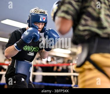 Tenshin Nasukawa of Japan and Erik Robles Ayala of Mexico during a ...