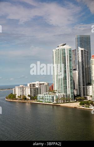high rise building skyscrapers Brickell downtown miami Stock Photo - Alamy
