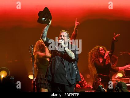 Nashville, USA. 30th May, 2025. Jelly Roll and lead guitarist Jack ...