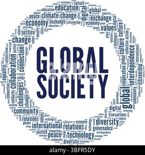 Global Society word cloud conceptual design isolated on white ...