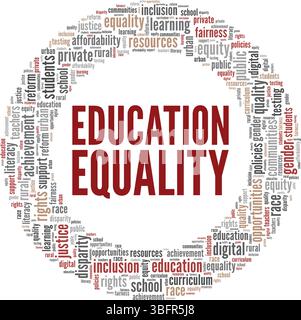 Education Equality word cloud conceptual design isolated on white ...