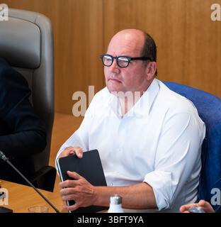 Philippe Close PS Major at the conseil Communal, city council or ...