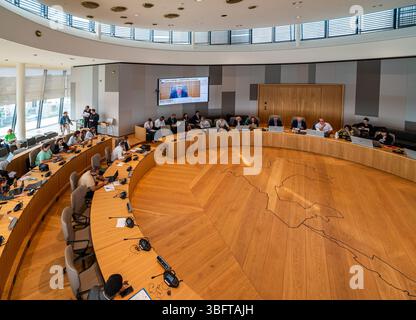 General view of the conseil Communal, city council or Gemeenteraad ...