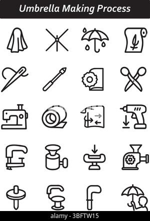 Umbrella icons set 9 vector Stock Vector Image & Art - Alamy