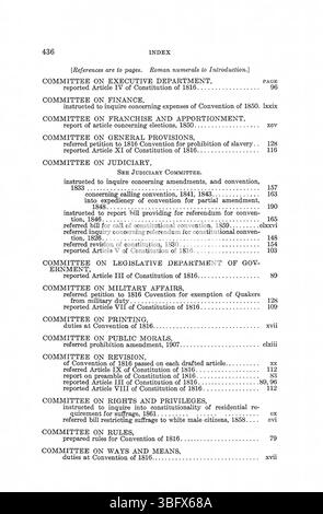 This section of *Constitution Making in Indiana* (1971) explores the ...