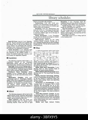 The May 2004 edition of *CML in the News* contains media releases about ...