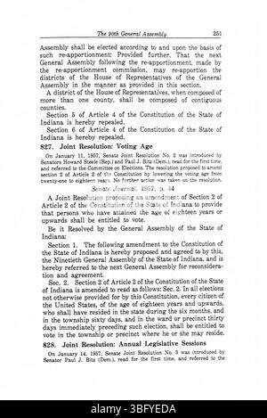 This page from Vol. 3 of *Constitution Making in Indiana* (1977) covers ...