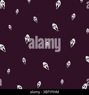 Halloween ghost face scream seamless pattern. Spooky Halloween ghost ...
