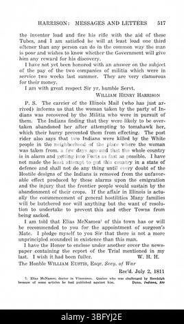 This page from the 1922 publication of William Henry Harrison’s ...