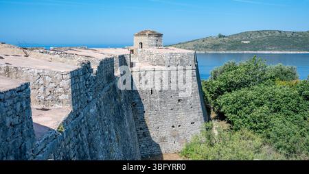 Fortress of Ali Pasha Tepelena at Porto Palermo in Southern Albania ...