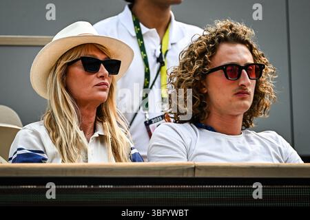 Joalukas Noah and Isabelle Camus during the eleventh day of the Roland ...