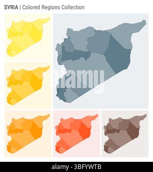 Asia with highlighted Syria map. Vector Illustration Stock Vector Image ...
