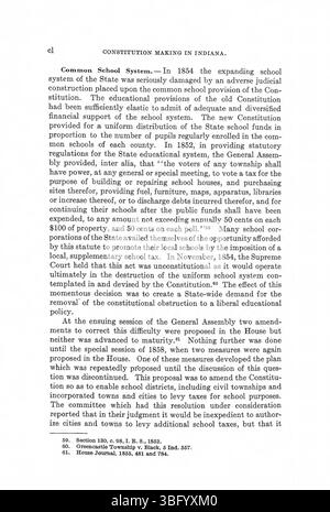 This page from *Constitution Making in Indiana* (1971) discusses the ...