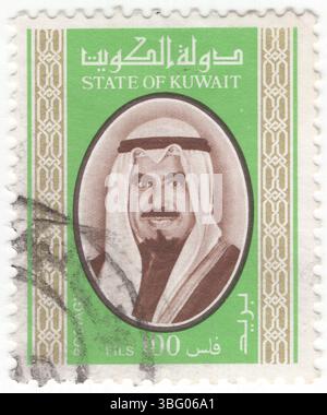KUWAIT - 1978 June 28: 100 fils light green, brown and gold postage ...